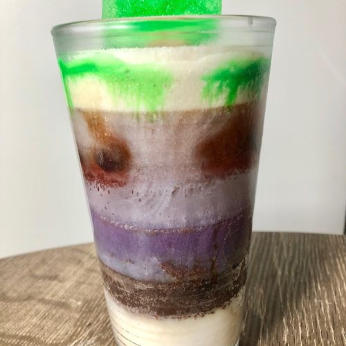 Earth Day Layered Plant Based Cold Brew Coffee - Healthy Happy Life Secrets